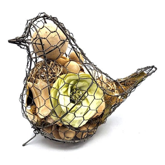 Unbranded | Accents | Chicken Wire Bird Potpourri Tabletop Decor Rustic ...